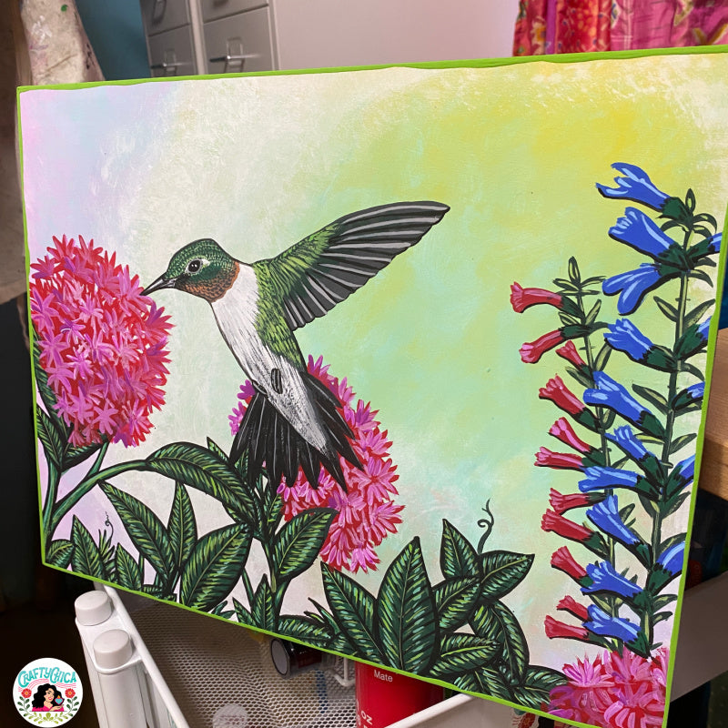 ONLINE CLASS: El Colibri Painting – CraftyChica