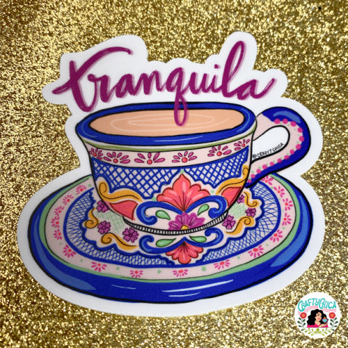 Tranquila Vinyl Sticker – CraftyChica